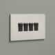 4G Switcher - Silver Quadruple Rocker Light Switch