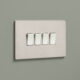 4G Switcher - Silver Quadruple Rocker Light Switch