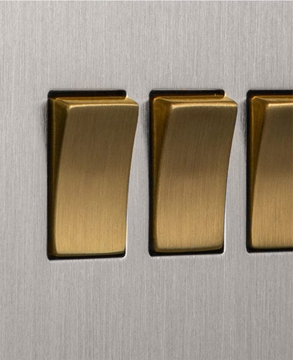 4G Switcher - Silver Quadruple Rocker Light Switch