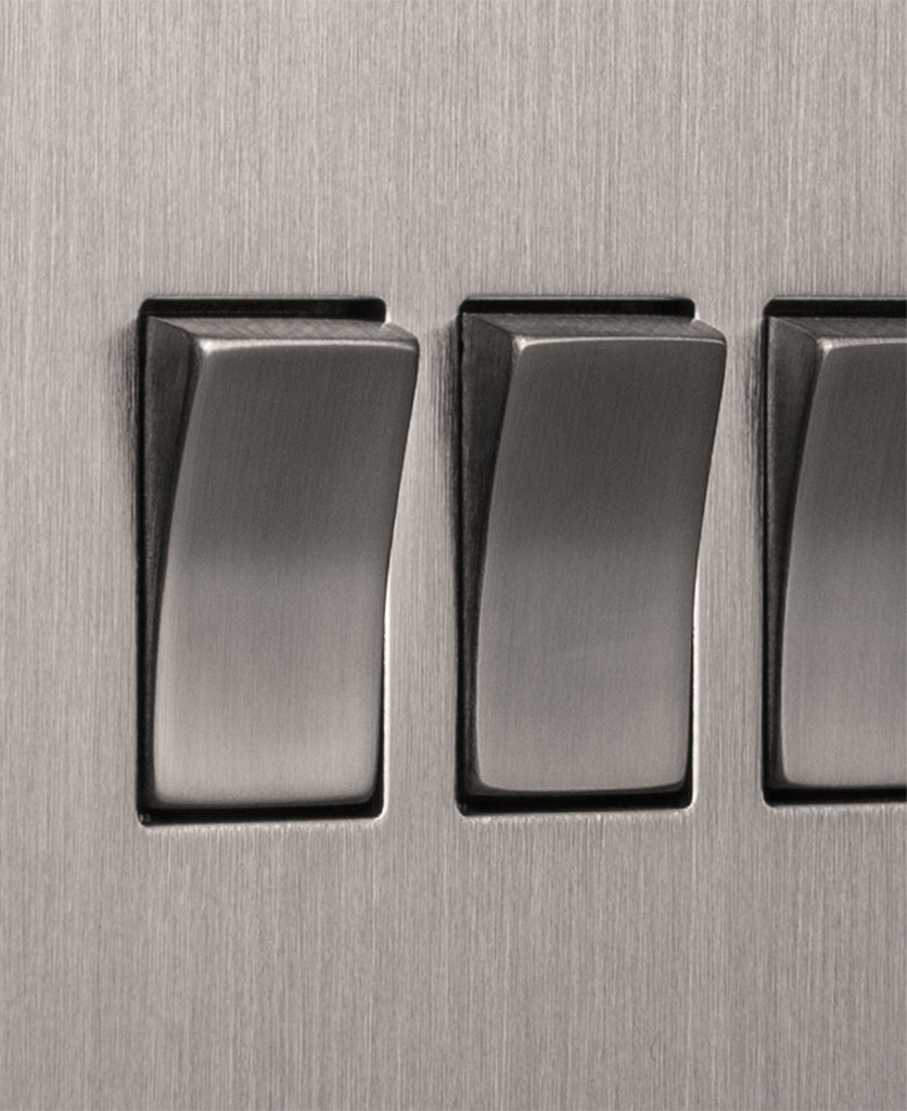 4G Switcher - Silver Quadruple Rocker Light Switch