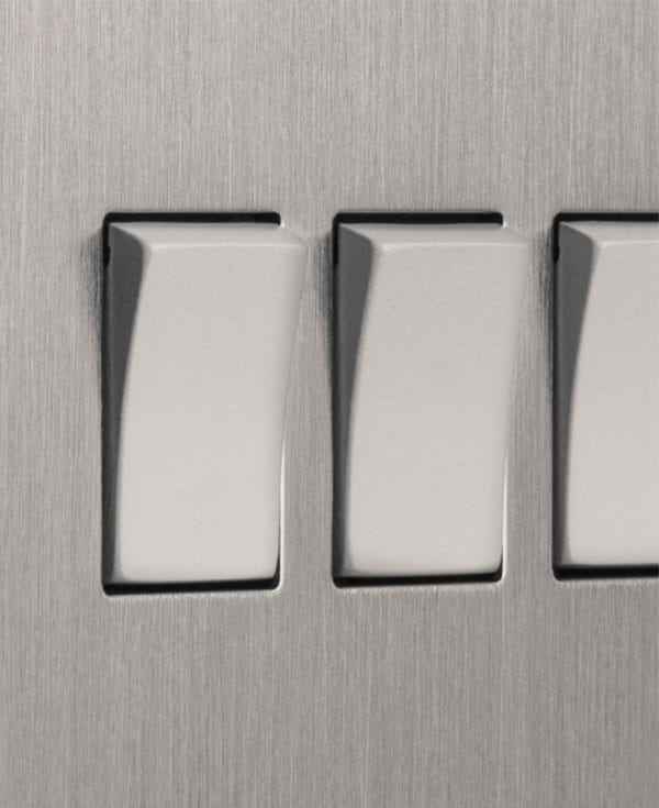 4G Switcher - Silver Quadruple Rocker Light Switch