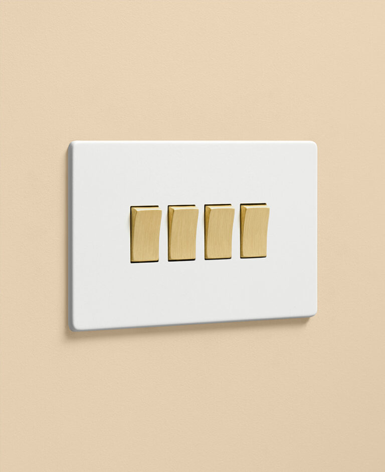 White 4 Gang Light Switch l Dowsing & Reynolds