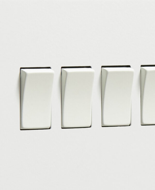 White 4 Gang Light Switch l Dowsing & Reynolds