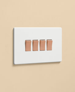 White 4 Gang Light Switch l Dowsing & Reynolds