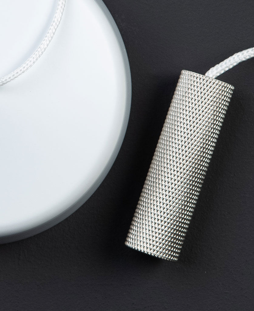 Light Pulls White - Light Pull Cord Swith with Brass Weight