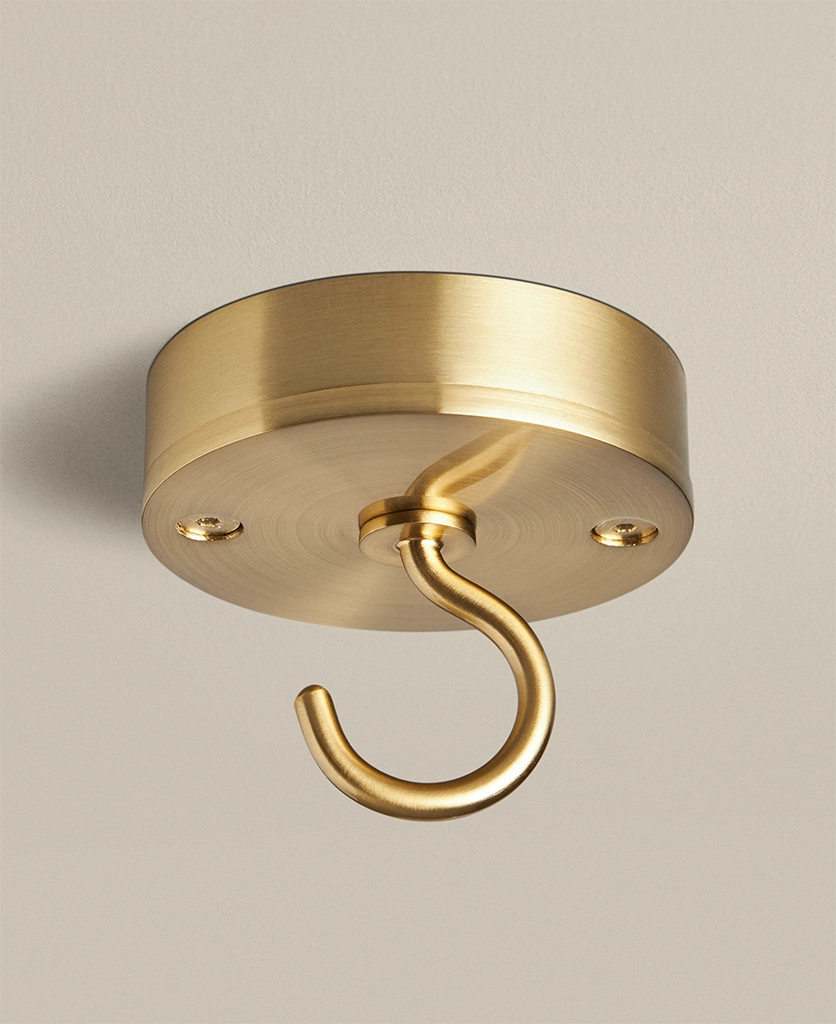 Brass Ceiling Hook - Create Drape & Drop Lighting