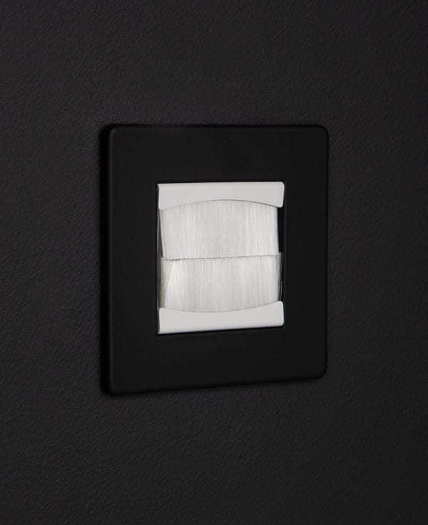 Black Brush Plate - Single Brush Plate with Black or White Insert