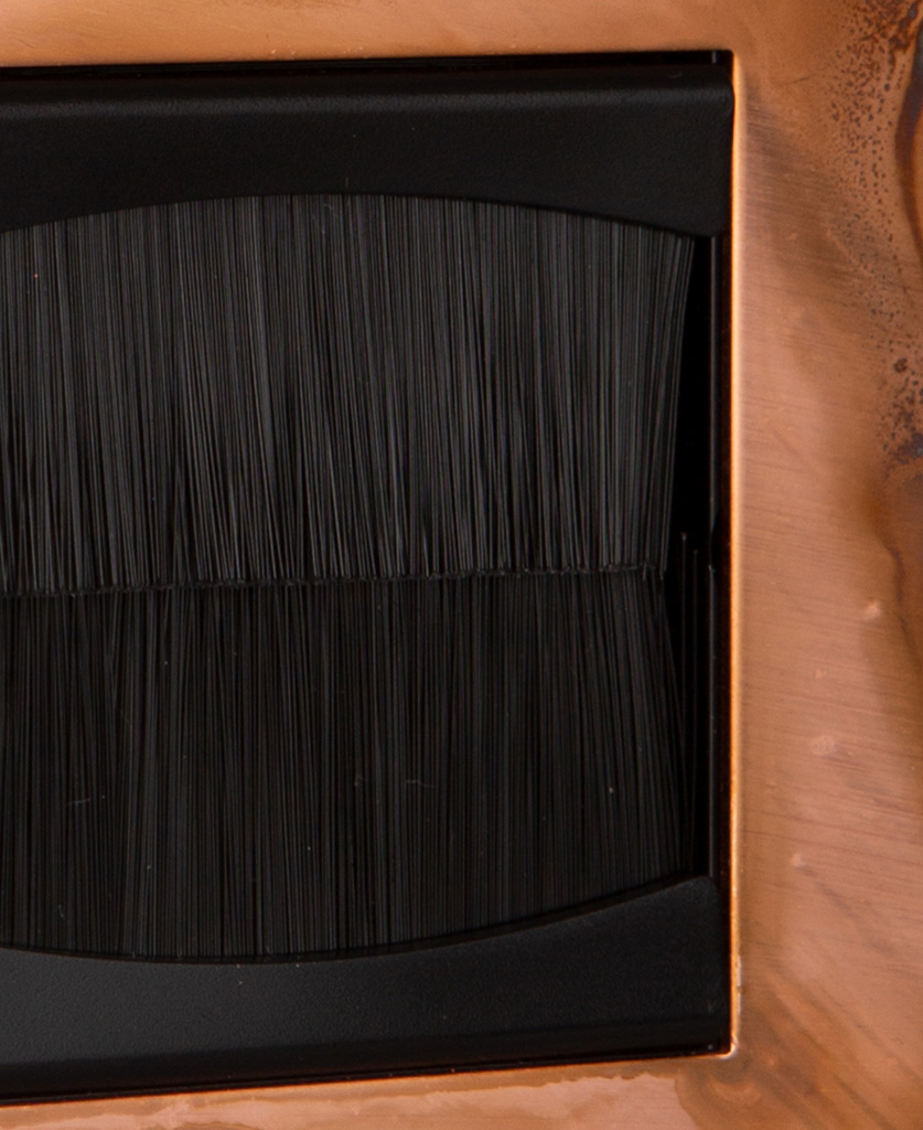 Copper Brush Plate - Single Brush Plate with Black or White Insert