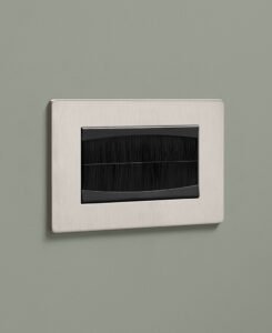 Silver Double Brush Plate with Black or White Insert