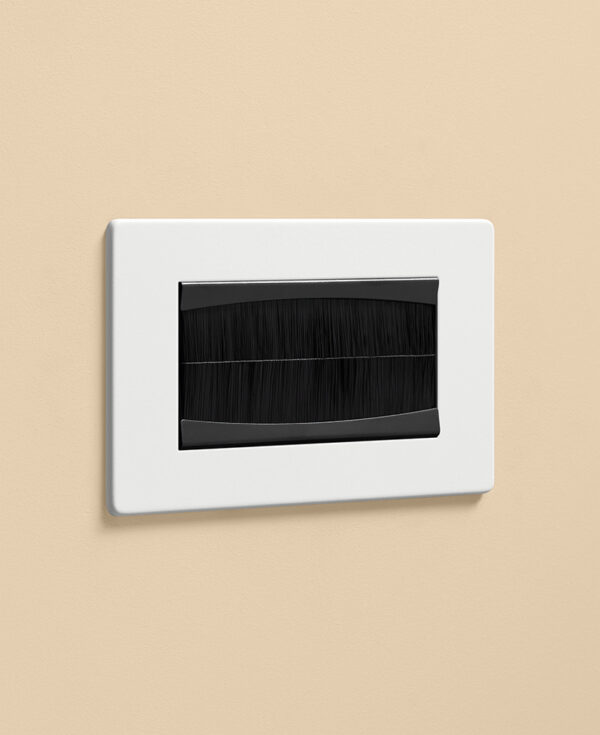 White Double Brush Plate with Black or White Insert