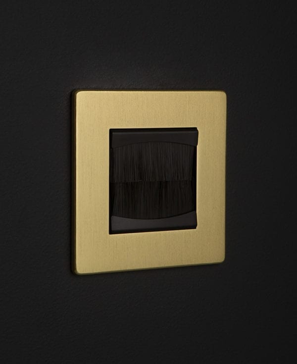 Gold Brush Plate - Single Brush Plate with Black or White Insert