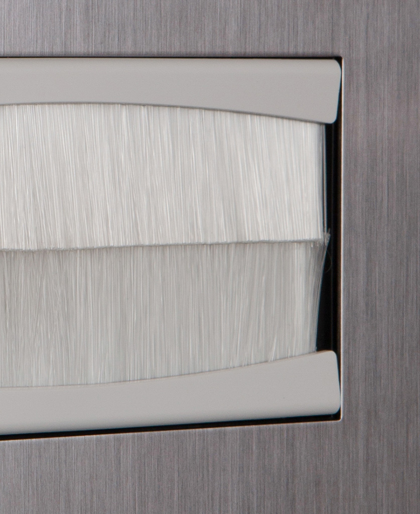 Silver Double Brush Plate - Brush Plate with Black or White Insert