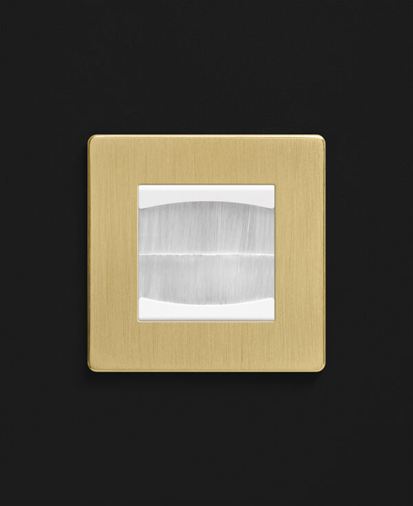 Gold Single Brush Plate with Black or White Insert