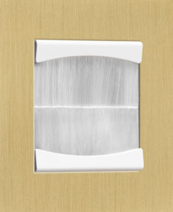 Gold Single Brush Plate with Black or White Insert