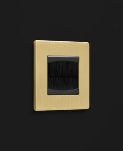 Gold Single Brush Plate with Black or White Insert