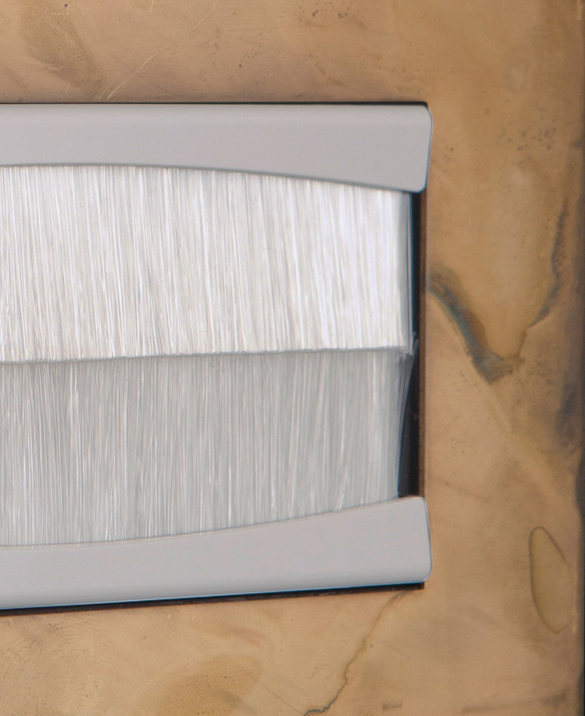 Smoked Gold Double Brush Plate - Black or White Insert