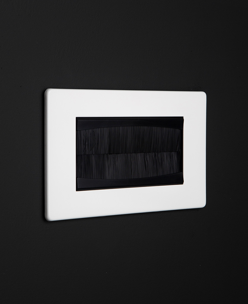 White Double Brush Plate - Brush Plate with Black or White Insert