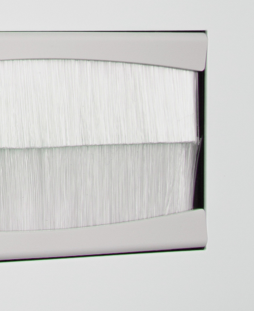 White Double Brush Plate - Brush Plate with Black or White Insert