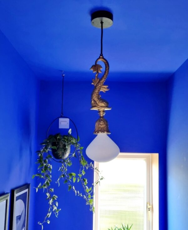 Solid Brass Pendant Light With Fish Detail | Order Today