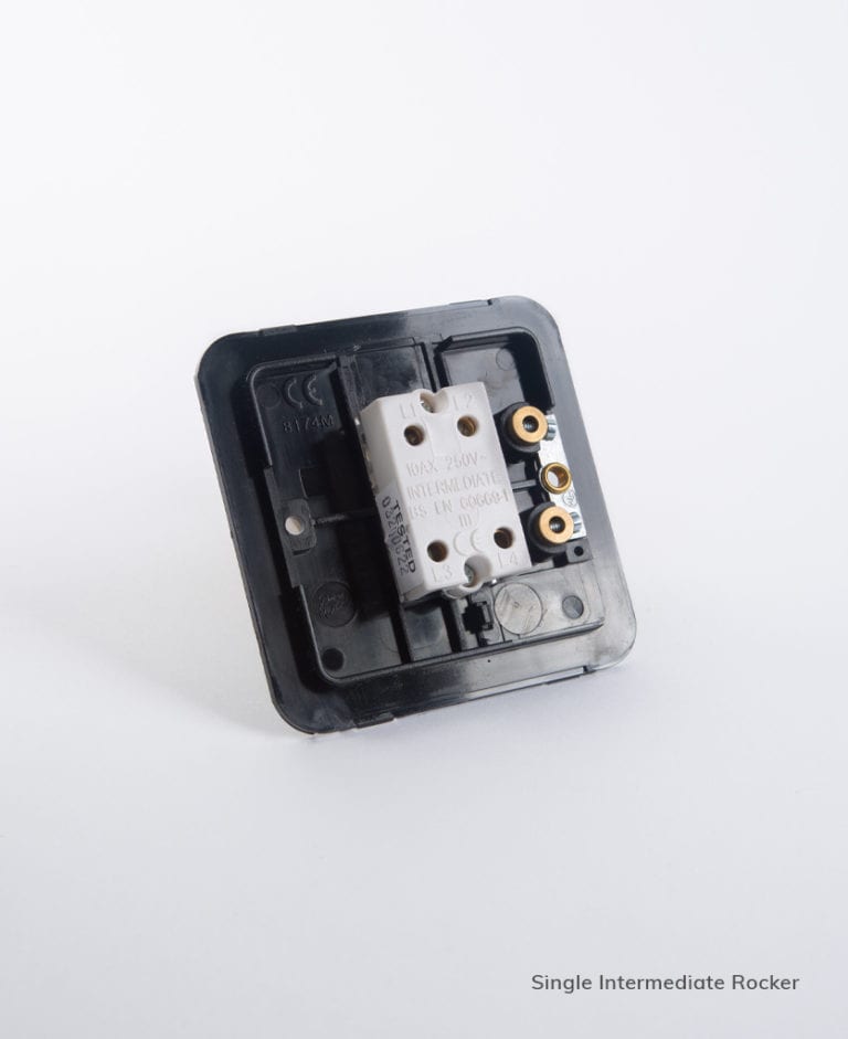 Black Single Rocker Switch | Matt Black Light Switch