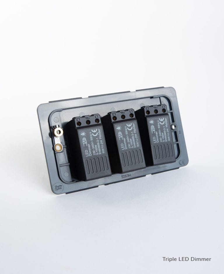 3 Gang Dimmer switch - Designer Dimmer Switch Black