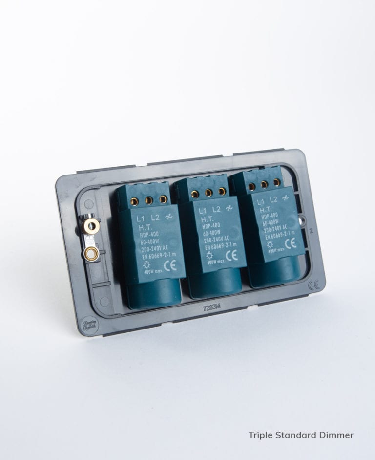 3 Gang Dimmer switch - Designer Dimmer Switch Black