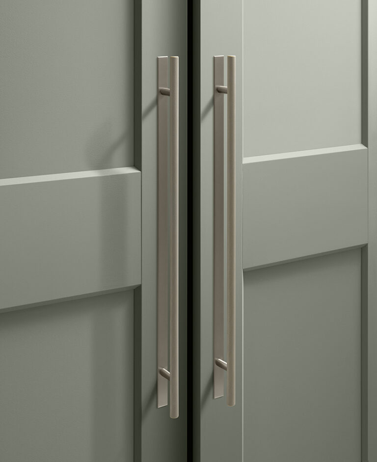 Silver Skyscraper Wardrobe Handle & Plate | Dowsing & Reynolds