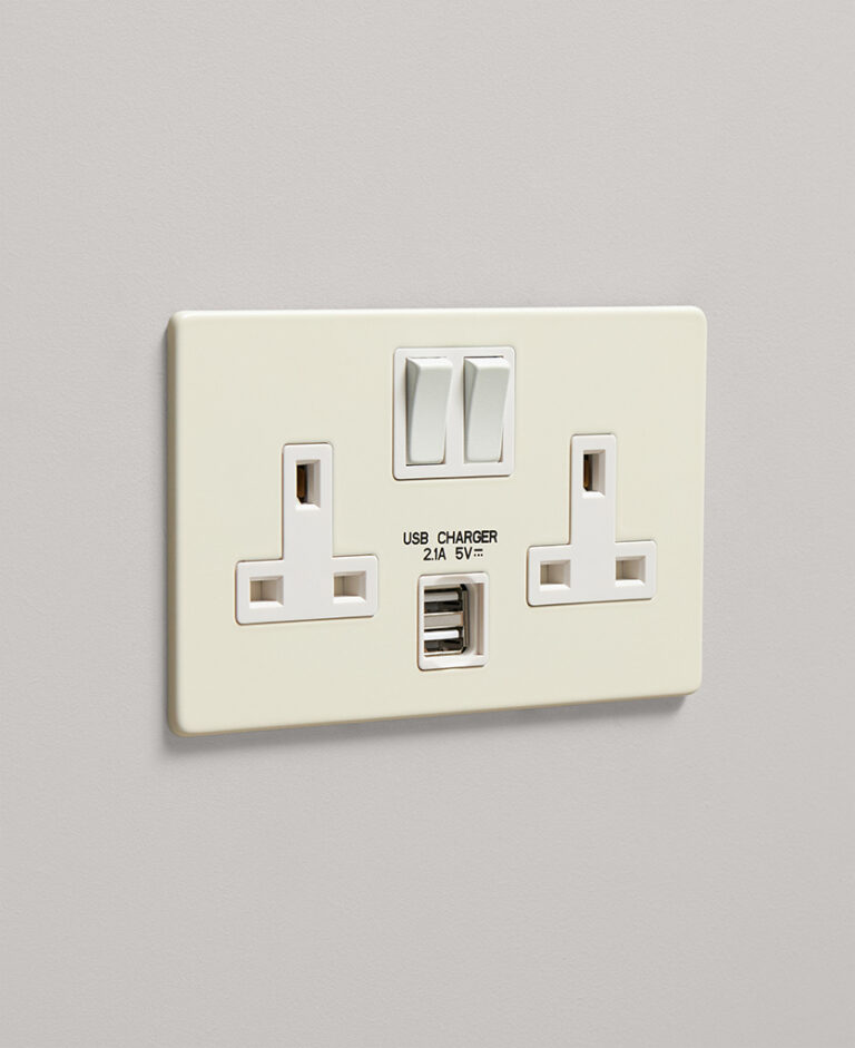 Cream Double USB Socket | Dowsing & Reynolds