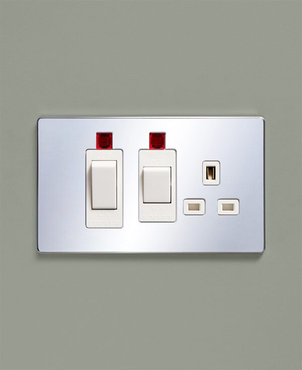 Chrome Cooker Switch & Socket | Dowsing & Reynolds