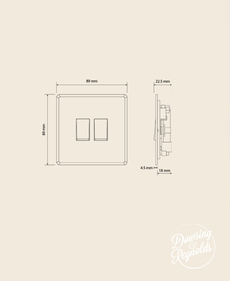 Black Switches - Double Rocker Switch Black