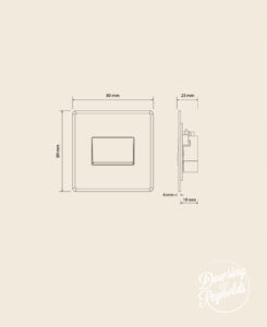 Gold Triple Pole Fan Switch | Dowsing & Reynolds