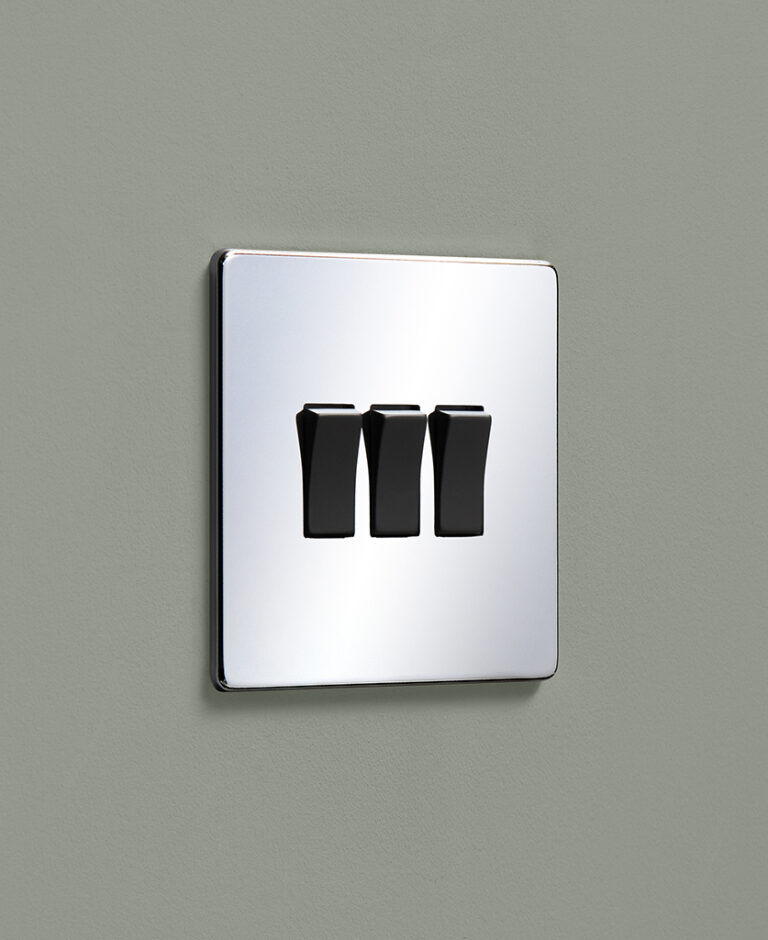 Chrome Triple Rocker Switch | Dowsing & Reynolds