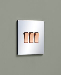 Chrome Triple Rocker Switch | Dowsing & Reynolds