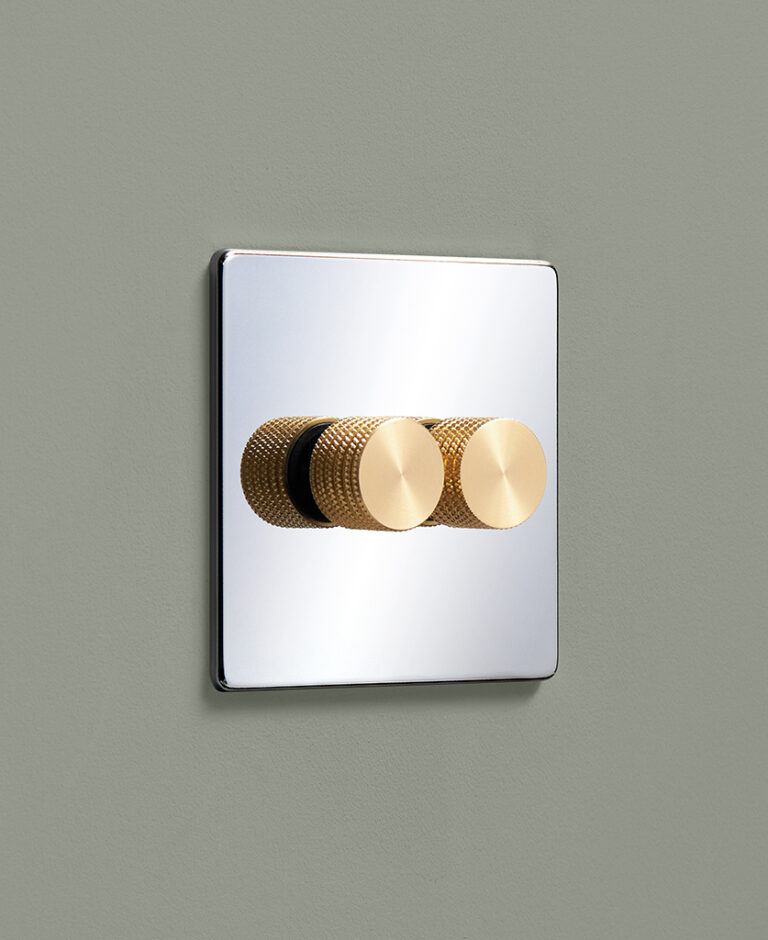 Chrome Double Dimmer Switch Dowsing And Reynolds