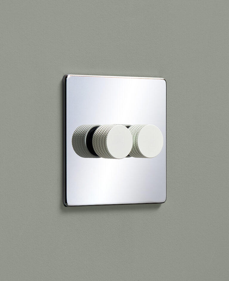 Chrome Double Dimmer Switch | Dowsing & Reynolds