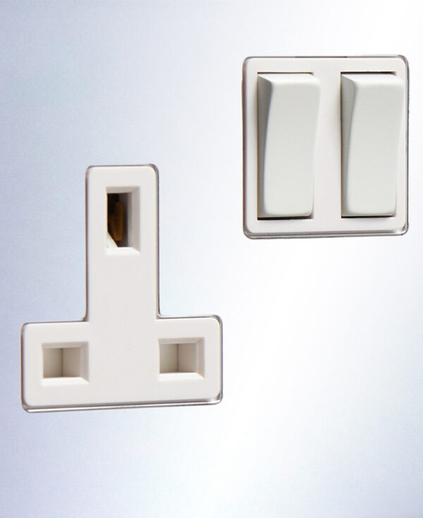 Chrome Double Socket | Polished Chrome Plug Socket