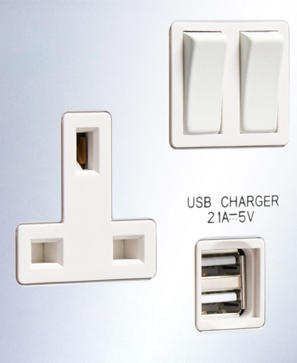 Chrome Double Socket with USB | Dowsing & Reynolds