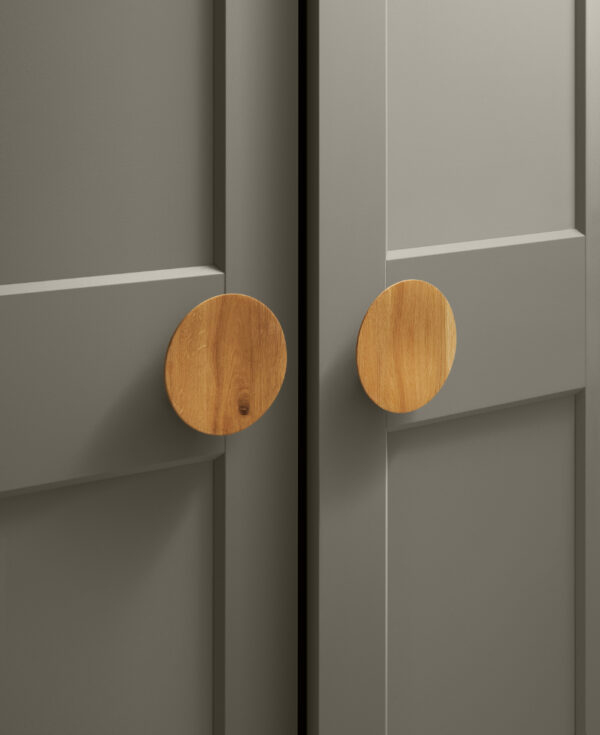 Copse Oak Circular Wardrobe Handle | Dowsing & Reynolds