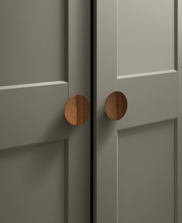 Copse Circular Wardrobe Handle Walnut | Dowsing & Reynolds