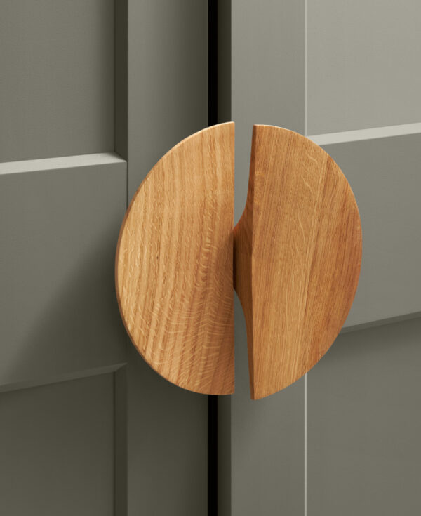Copse Semi-Circular Wardrobe Handle Oak | Dowsing & Reynolds