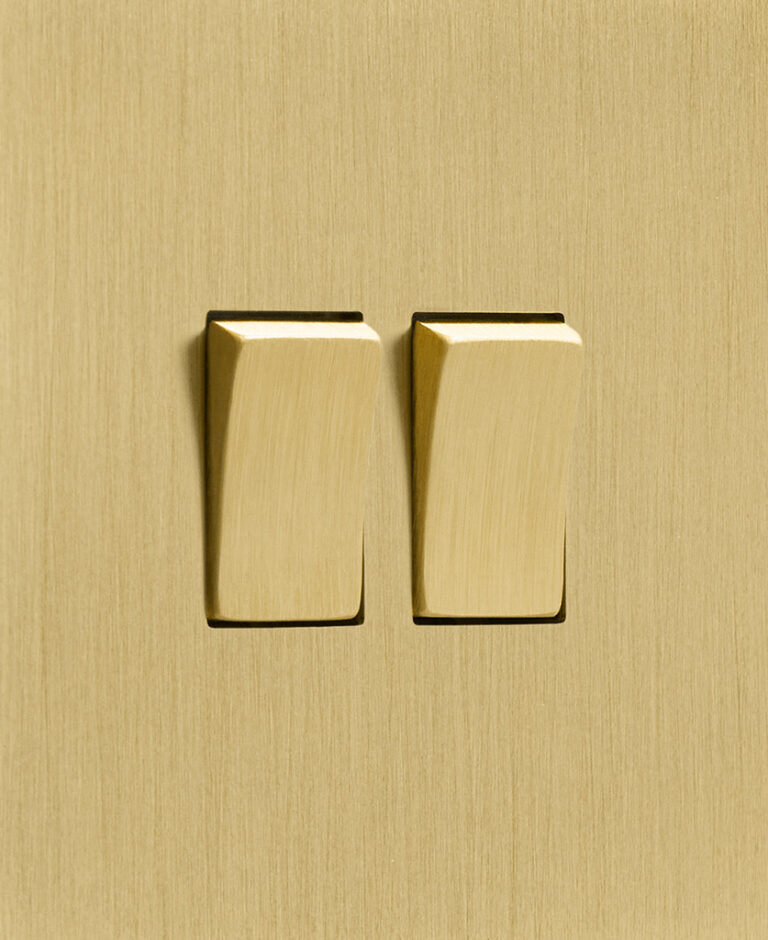 Gold Double Light Switch | Dowsing & Reynolds
