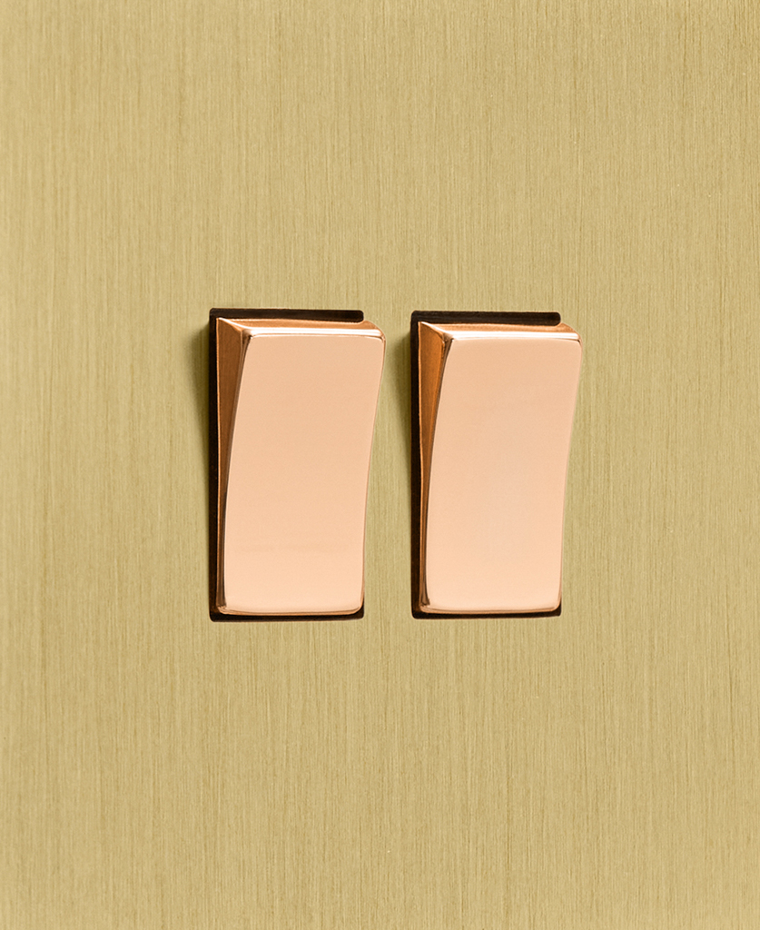 Gold Double Light Switch | Dowsing & Reynolds