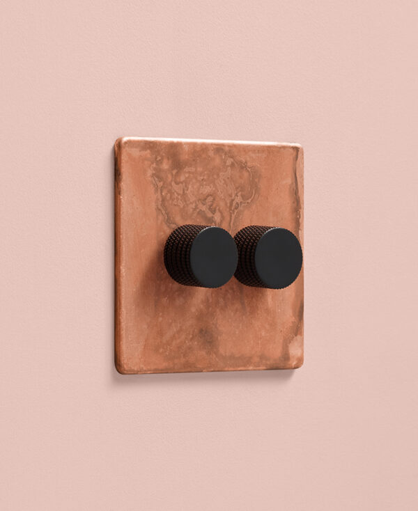 LED Double Dimmer Switch - Copper Double Dimmer Switch