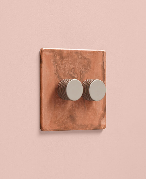 LED Double Dimmer Switch - Copper Double Dimmer Switch