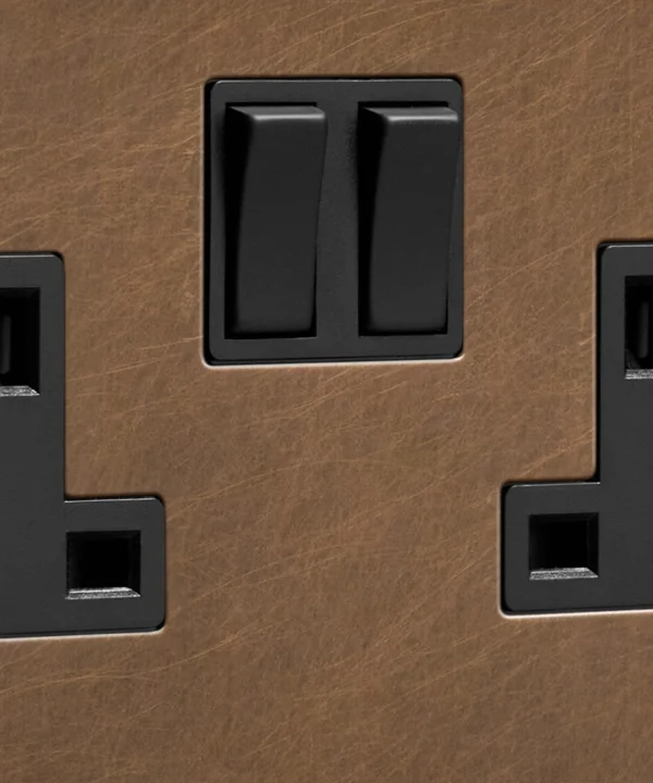 Antique Brass Double Socket | Dowsing & Reynolds