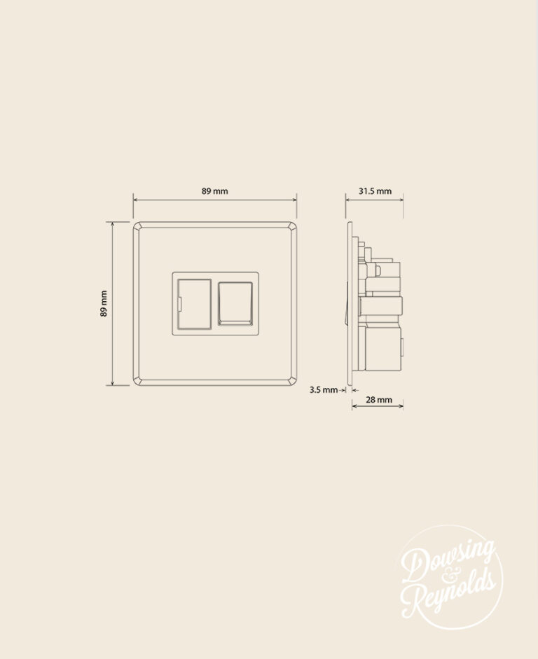 Black Fused Spur Switch with Black or White Inserts