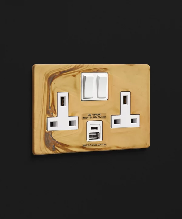 Smoked Gold Light Switches, Sockets, Dimmers & Toggles