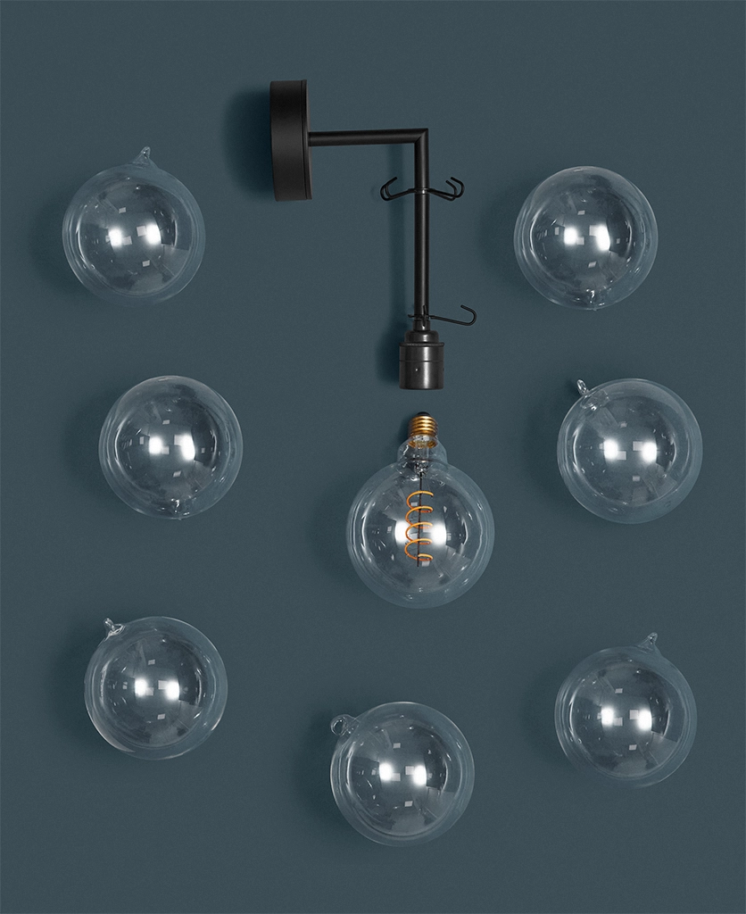 Black Bubble Wall Light | Dowsing & Reynolds