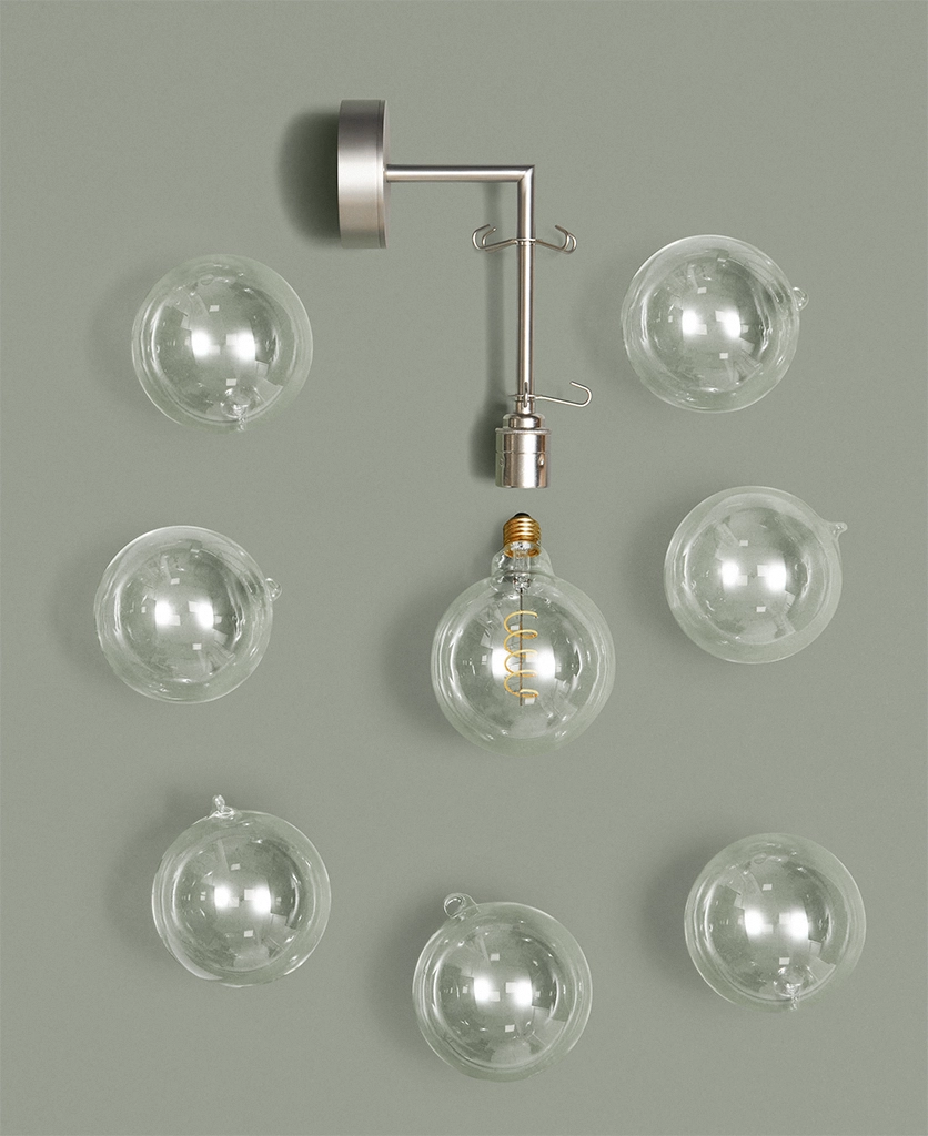 Silver Bubble Wall Light | Dowsing & Reynolds