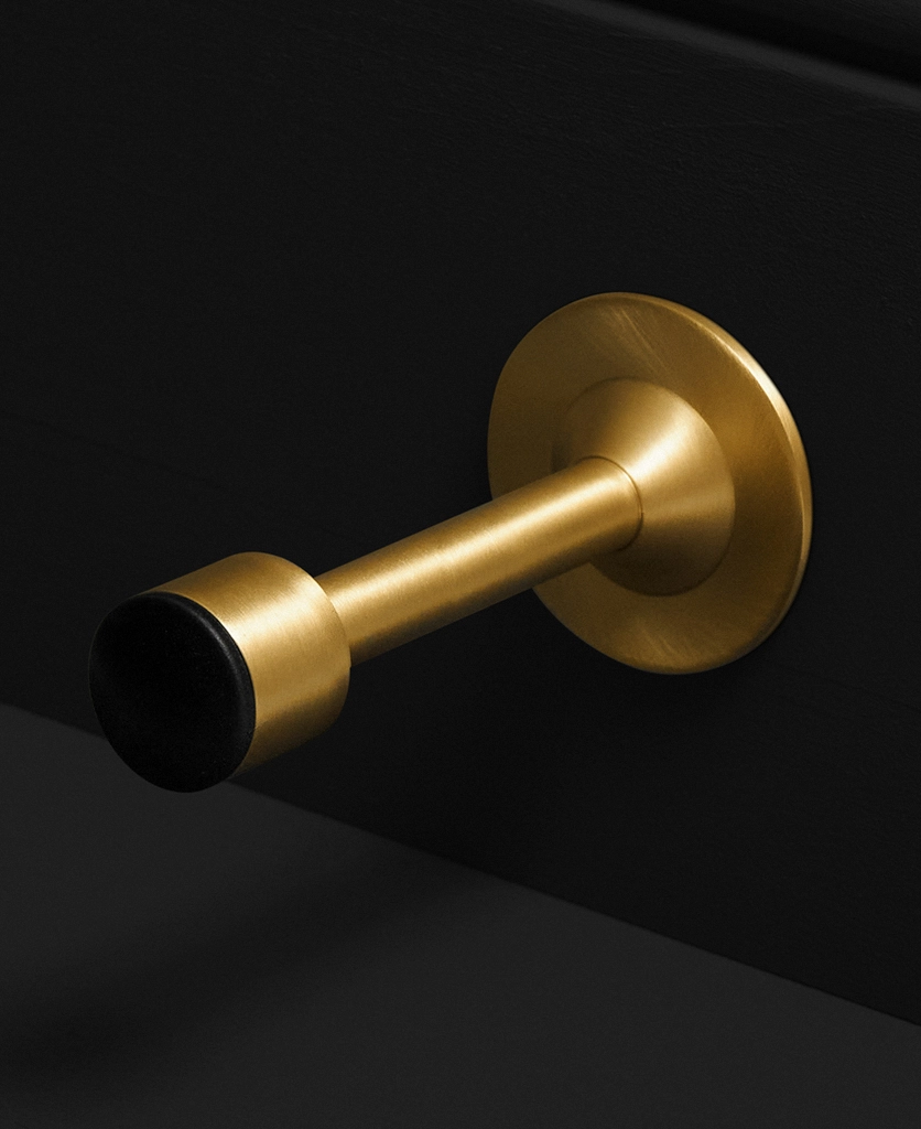 Gold Wall-Mounted Door Stop | Dowsing & Reynolds